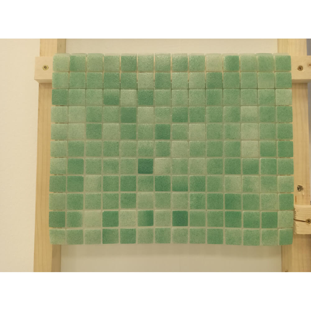 Mosaïque émaux de verre Color vert nuancé 2.5x2.5 cm - Carrelage Market