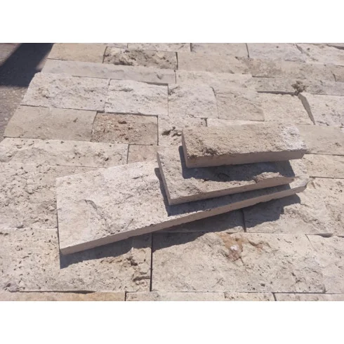 Barette de parement travertin beige mix 1er choix (5 -7,5 - 10cm) - Carrelage Market