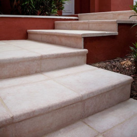 Dalle Riviera pierre naturelle reconstituée - 50x50x2.4cm - Carrelage ...