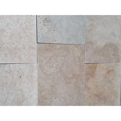 Dallage Travertin beige mix 1er choix 61x40.6x1.2 cm - Carrelage Market
